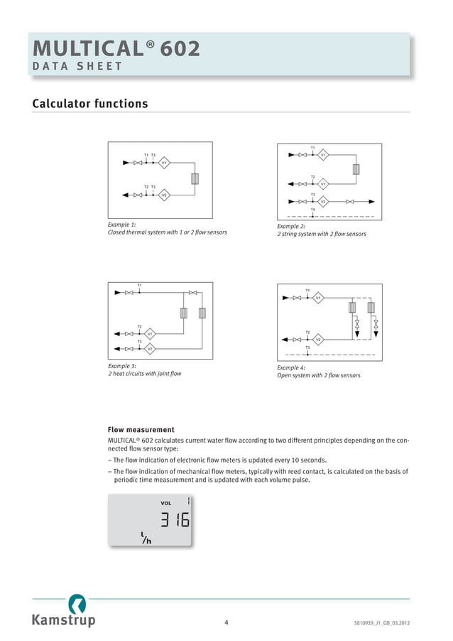 Kamstrup RHI Compliant Heat Meters & Thermal Energy Measurement - Multical 602 Heat & Cooling ...
