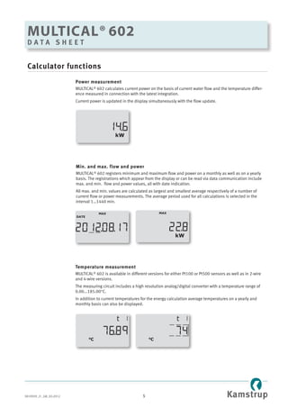 Kamstrup RHI Compliant Heat Meters & Thermal Energy Measurement - Multical 602 Heat & Cooling ...