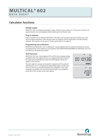 Kamstrup RHI Compliant Heat Meters & Thermal Energy Measurement - Multical 602 Heat & Cooling ...