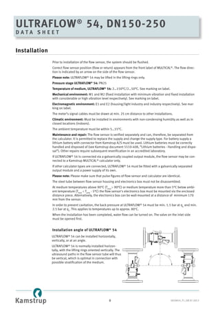 Kamstrup ultraflow 54 ultrasonic flow meter, multical heat meter ...