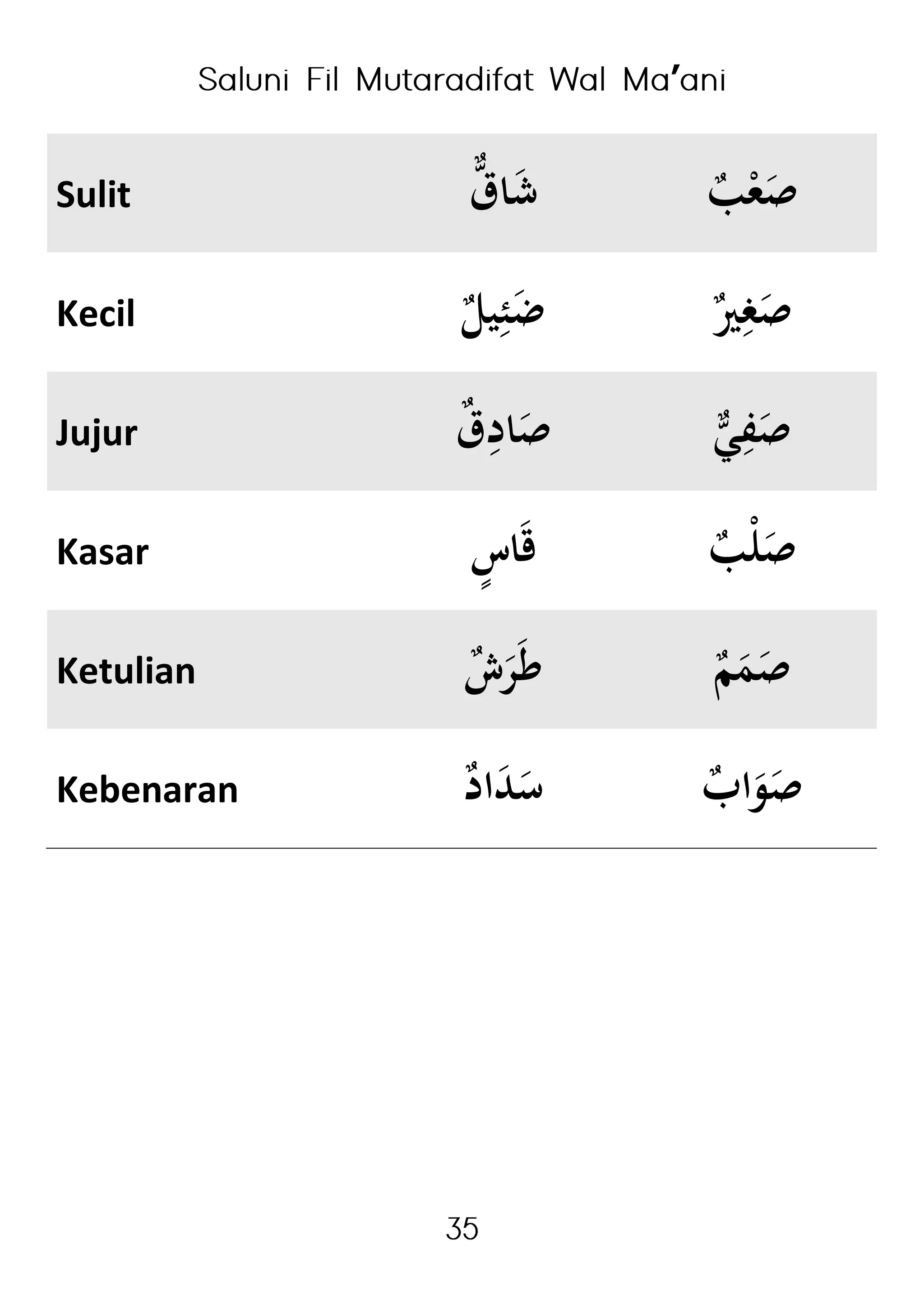 Kamus bahasa arab Saluni edisi revisi | PDF