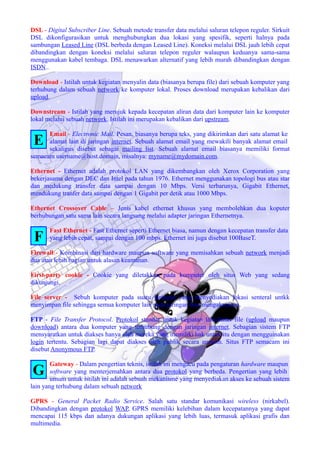 Kamus istilah jaringan | PDF