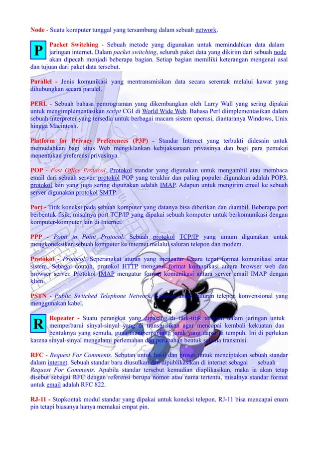 Kamus istilah jaringan | PDF