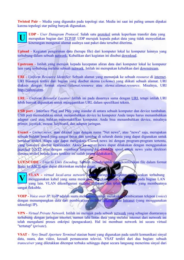 Kamus istilah jaringan | PDF