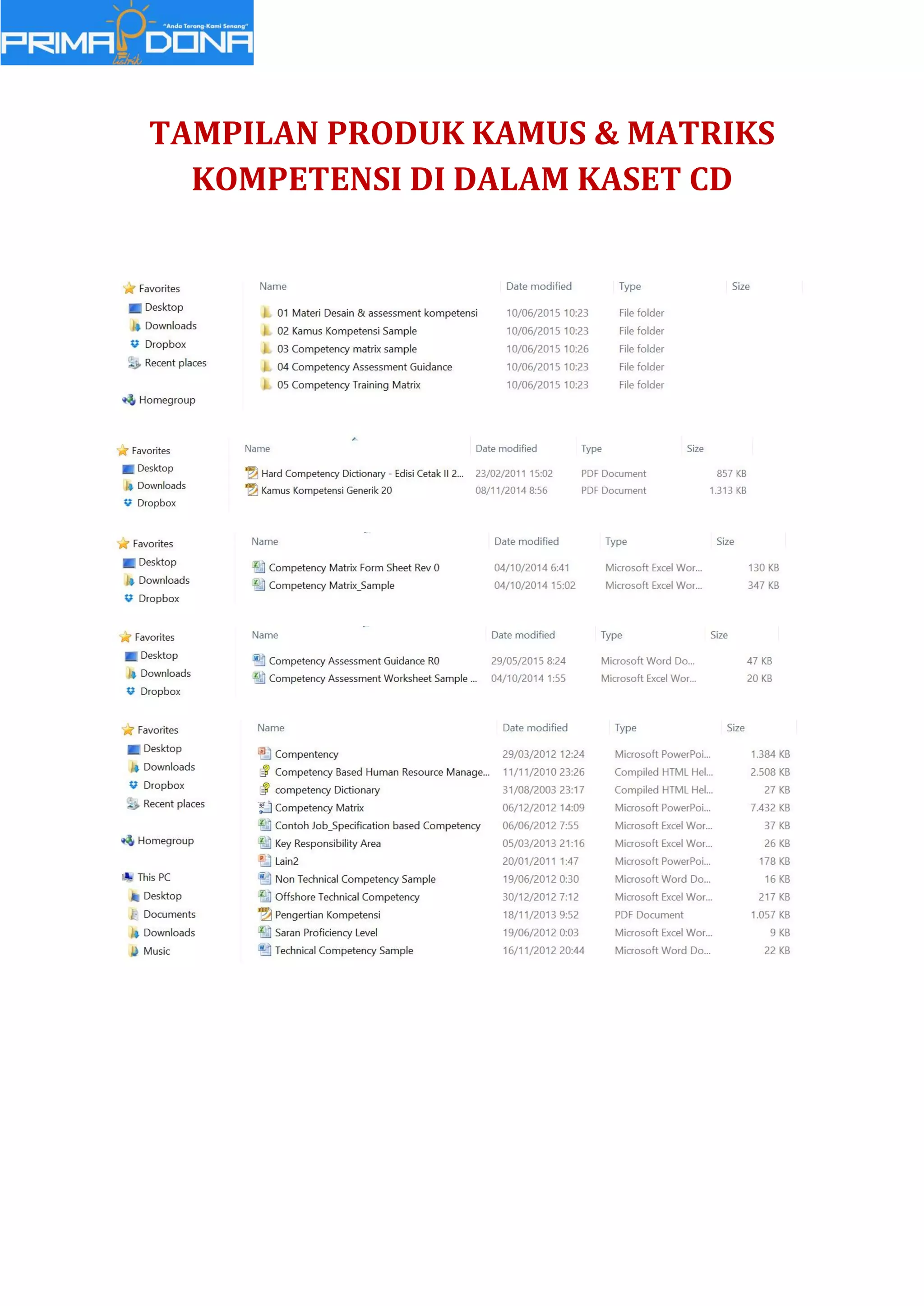 Kamus dan matriks kompetensi | PDF