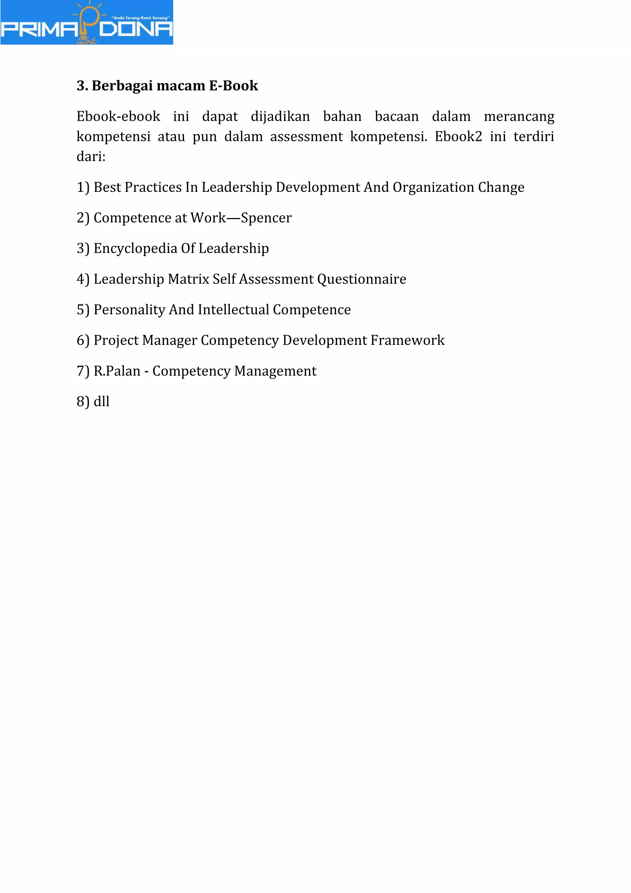 Kamus dan matriks kompetensi | PDF