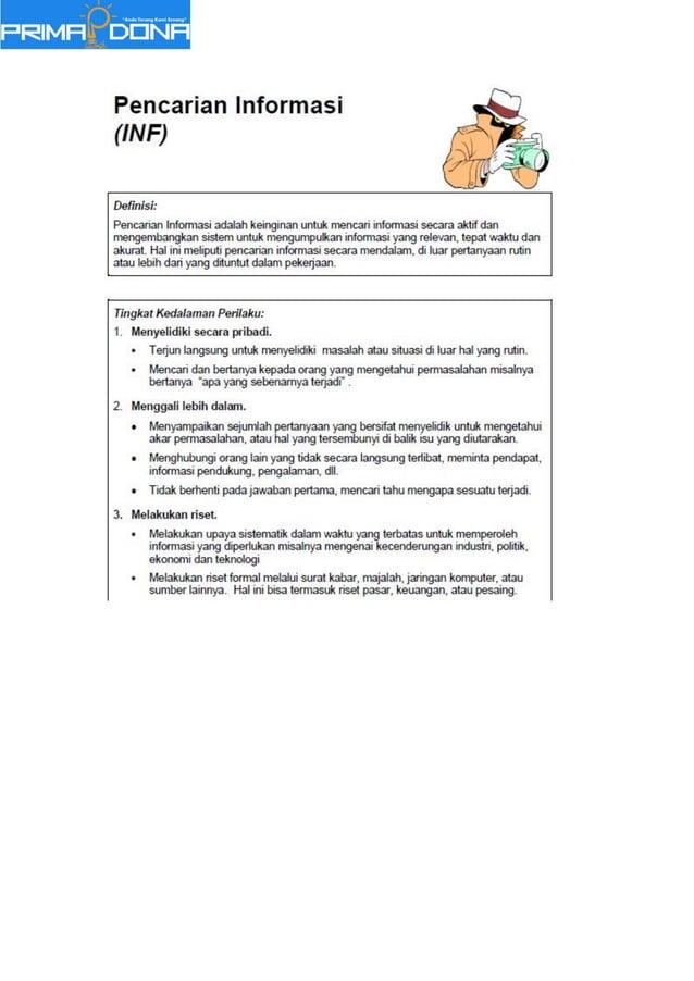 Kamus dan matriks kompetensi | PDF