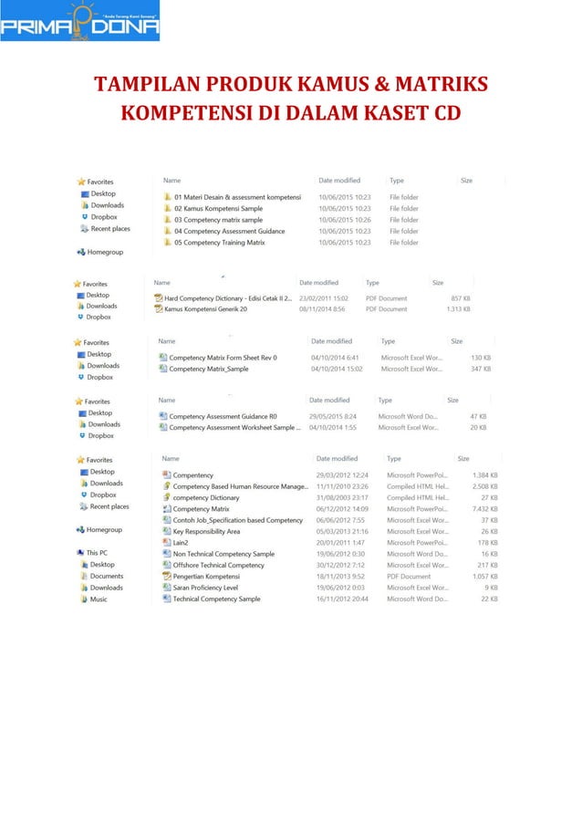 Kamus dan matriks kompetensi | PDF