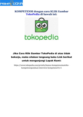 Kamus dan matriks kompetensi | PDF