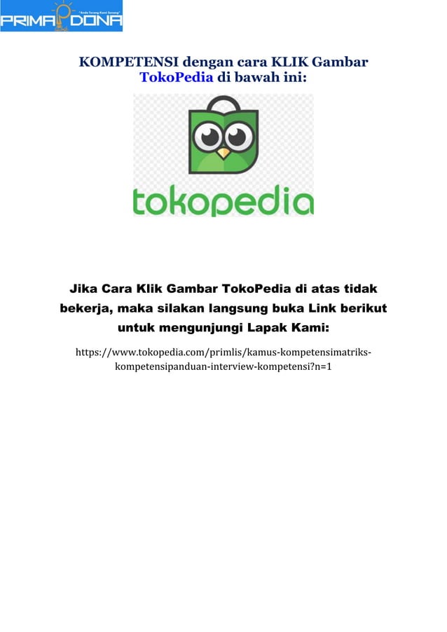 Kamus dan matriks kompetensi | PDF