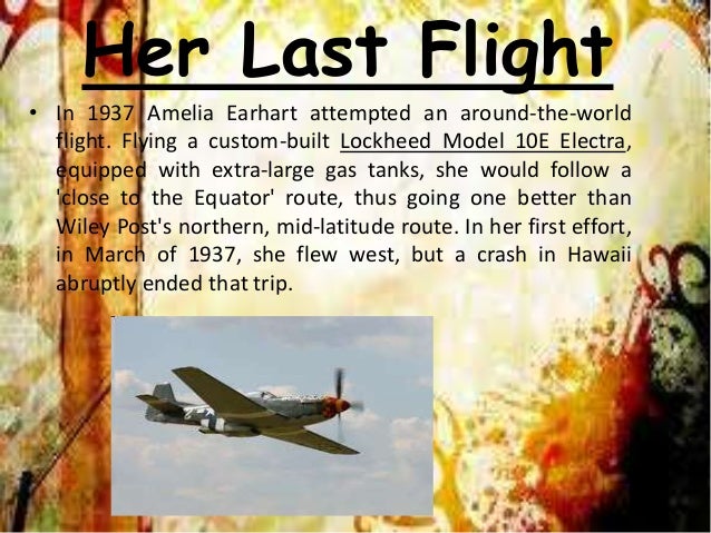 Amelia Earhart Last Flight