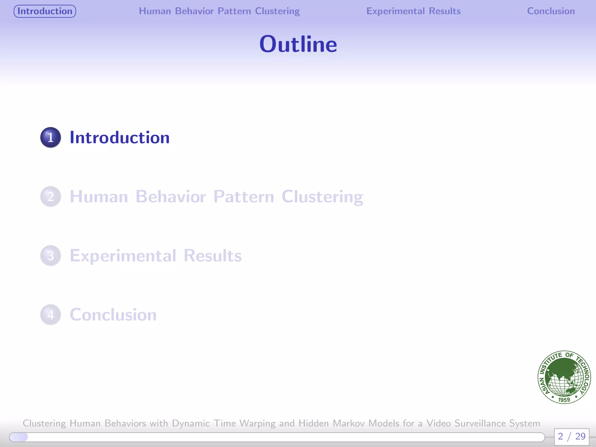 Clustering Human Behaviors with Dynamic Time Warping and Hidden Markov Models for a Video ...