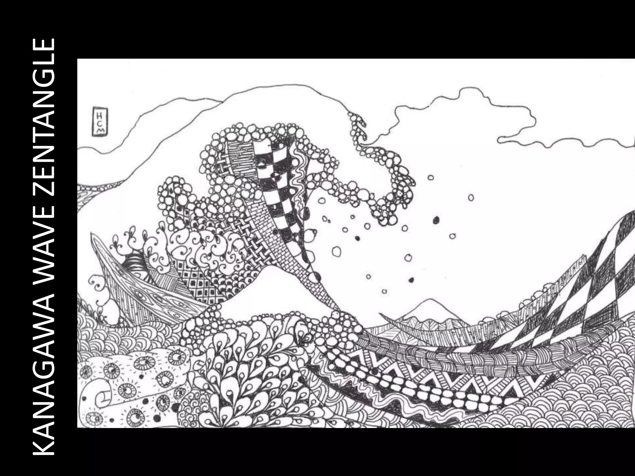 Kanagawa wave zentangle | PPTX