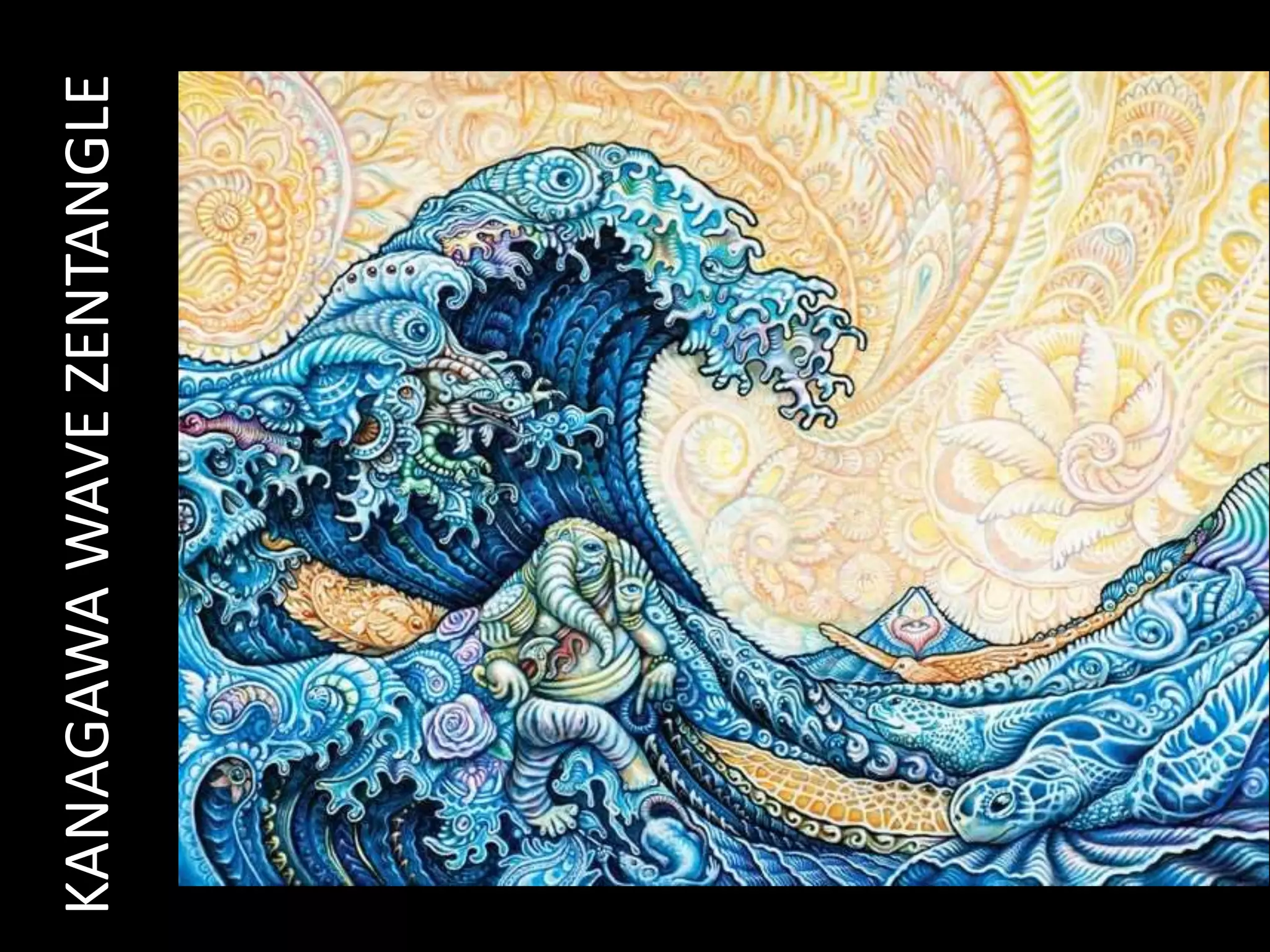 Kanagawa wave zentangle | PPTX