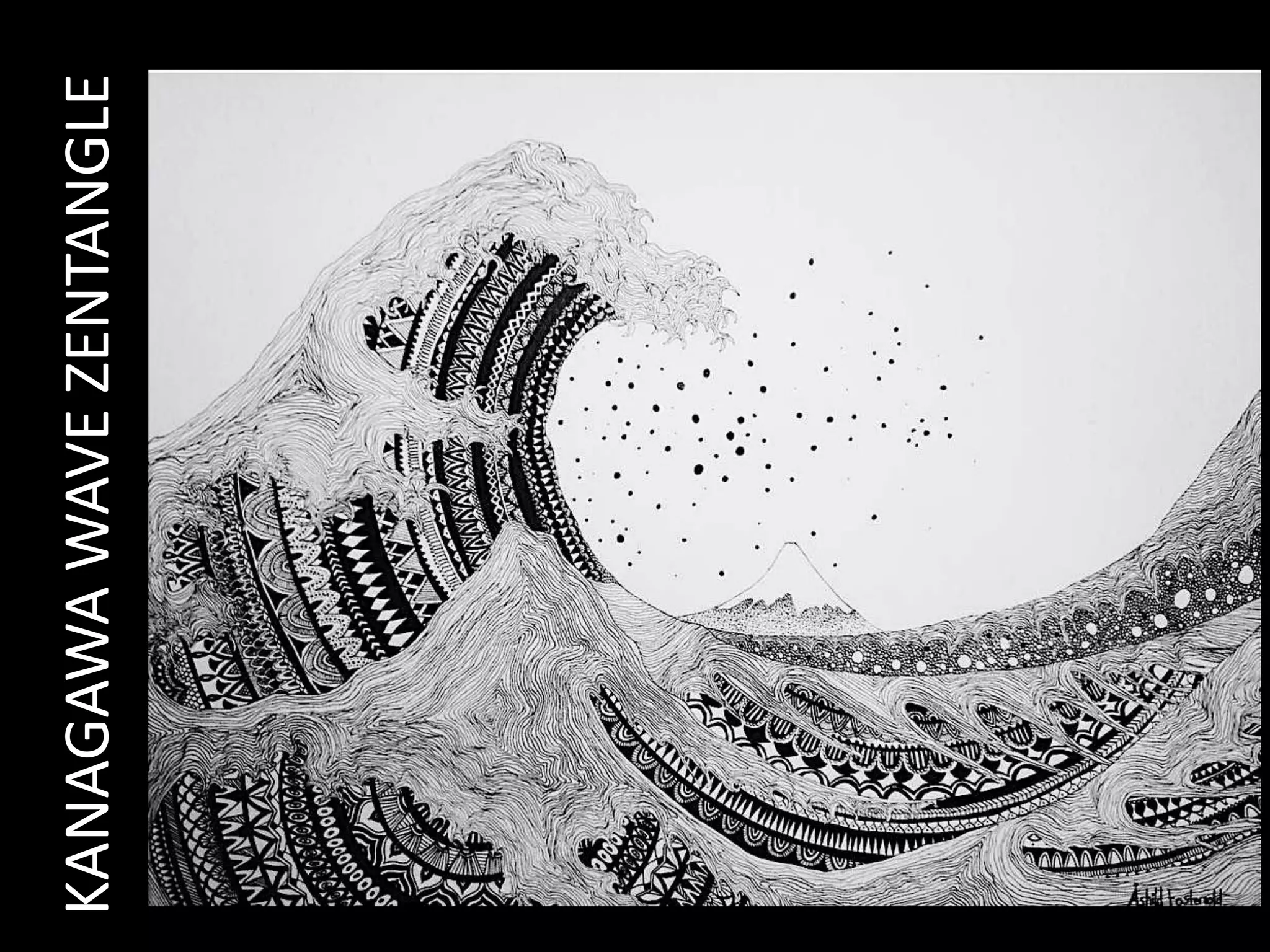 Kanagawa wave zentangle | PPTX