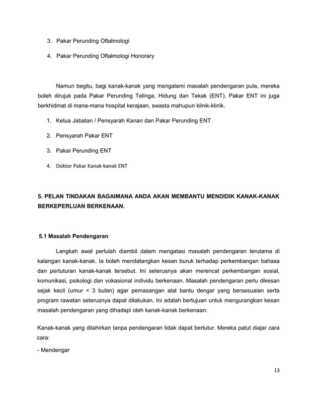 Kanak kanak Berkeperluan Khas | DOC