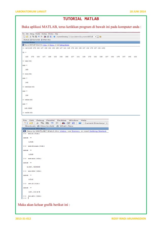 Tutorial MATLAB | PDF