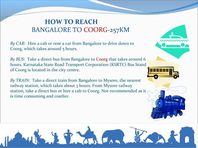 Kanataka Tourism | PPT | Rail Travel | Travel Type