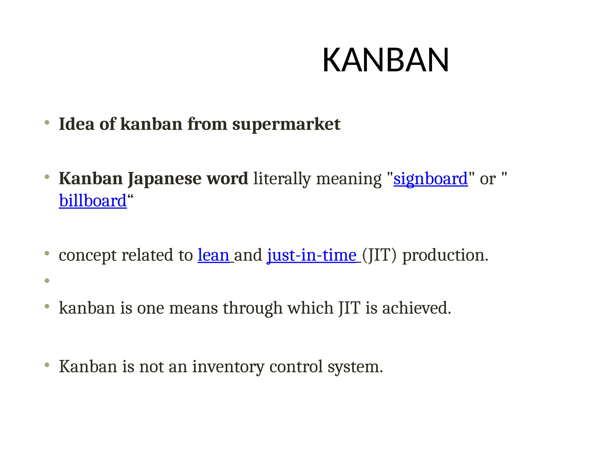 KANBAN is a visualization system of lean | PPTX