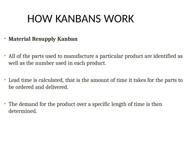 KANBAN is a visualization system of lean | PPT