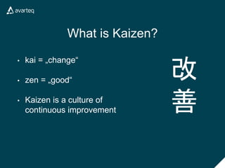 Kanban: Kaizen - Culture of continuous improvement | PPTX