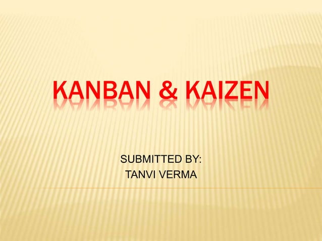 Kanban kaizen | PPTX