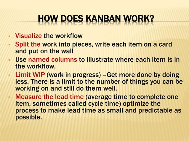 Kanban kaizen | PPTX