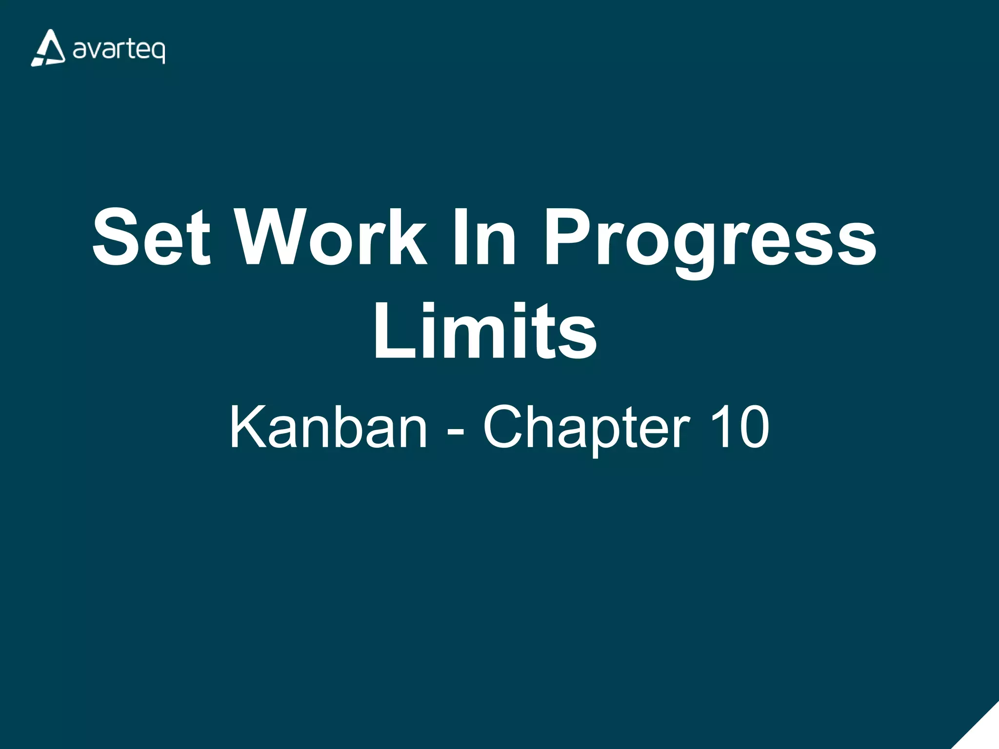 Kanban - Set Work in Progress Limits | PPTX