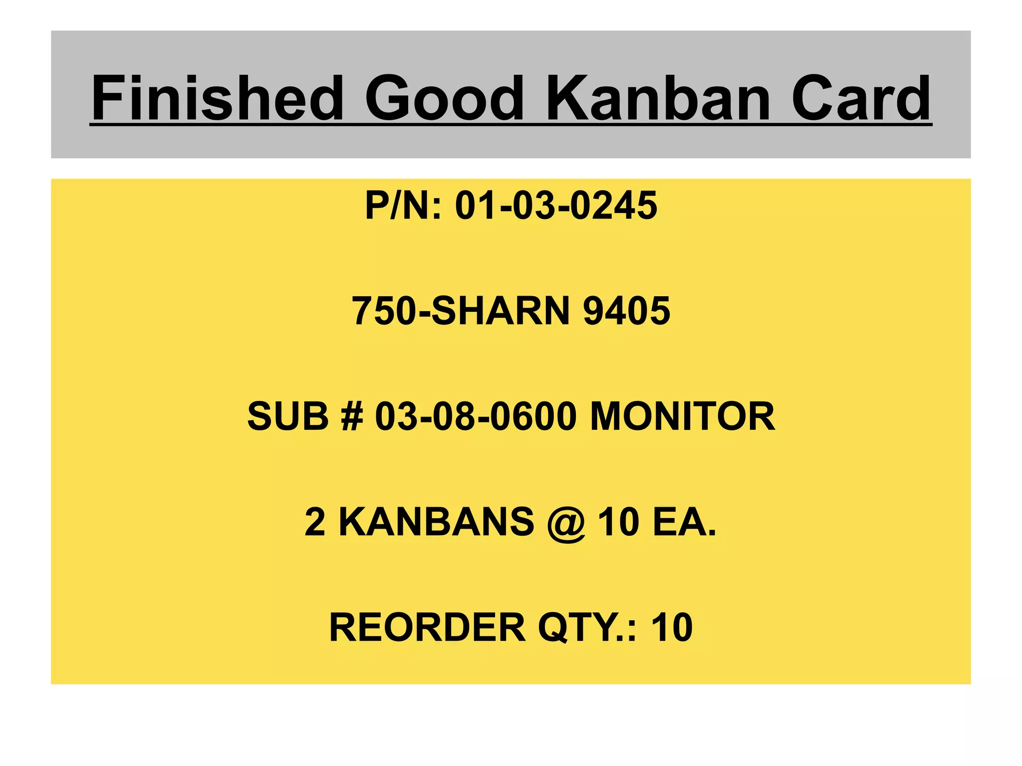 Kanban Cards & Pull Systems | PPT