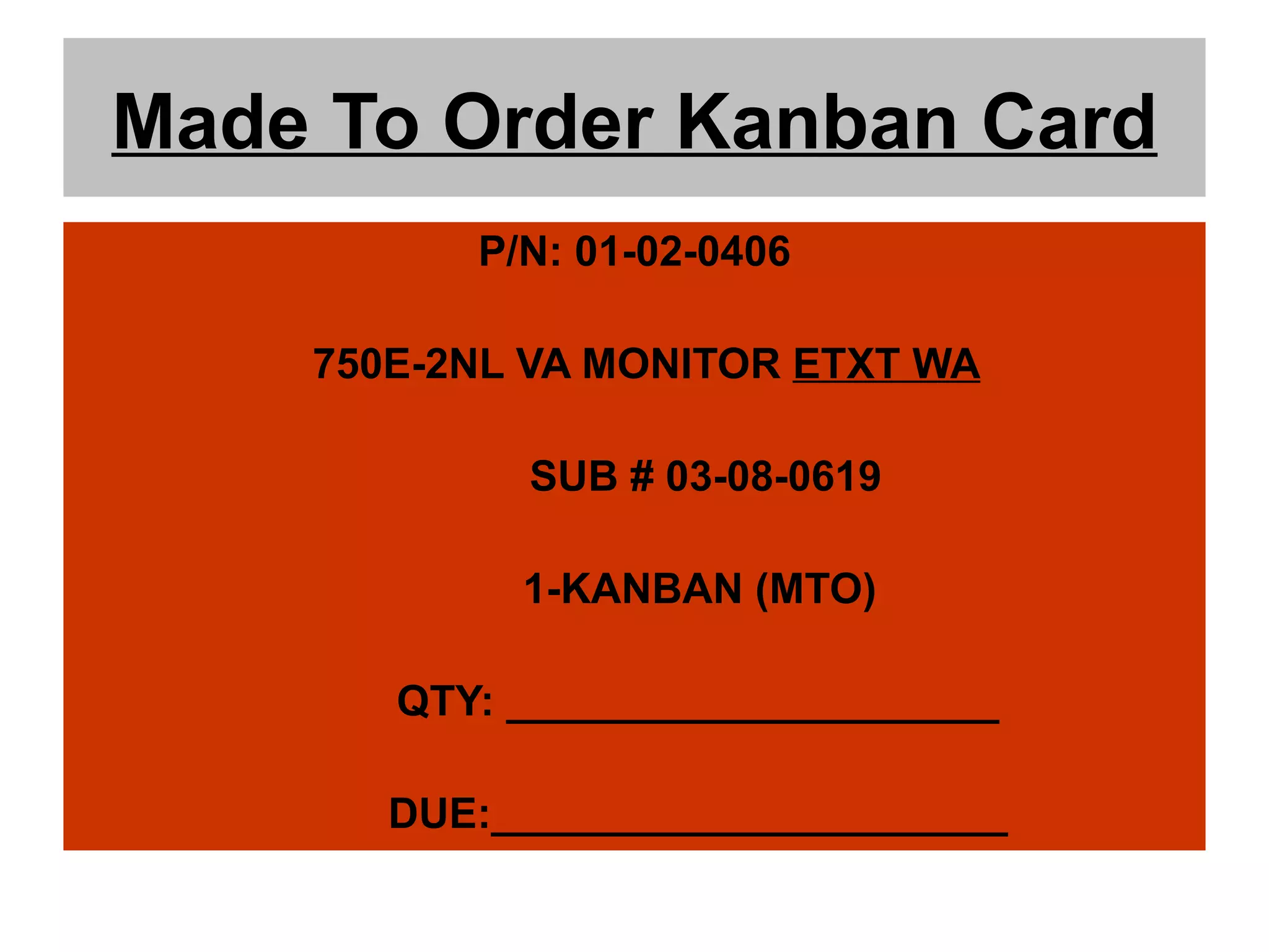 Kanban Cards & Pull Systems | PPT