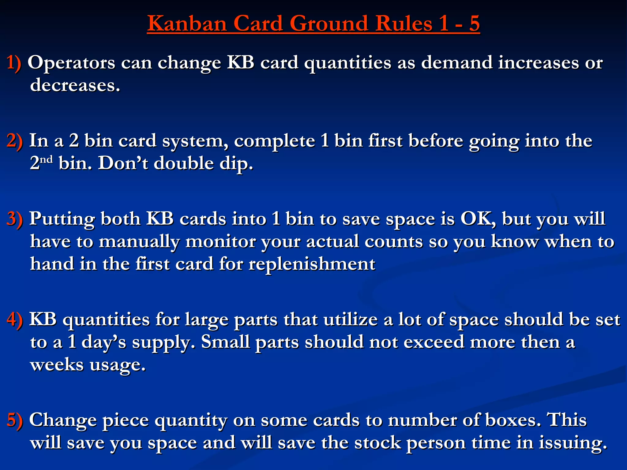 Kanban Cards & Pull Systems | PPT