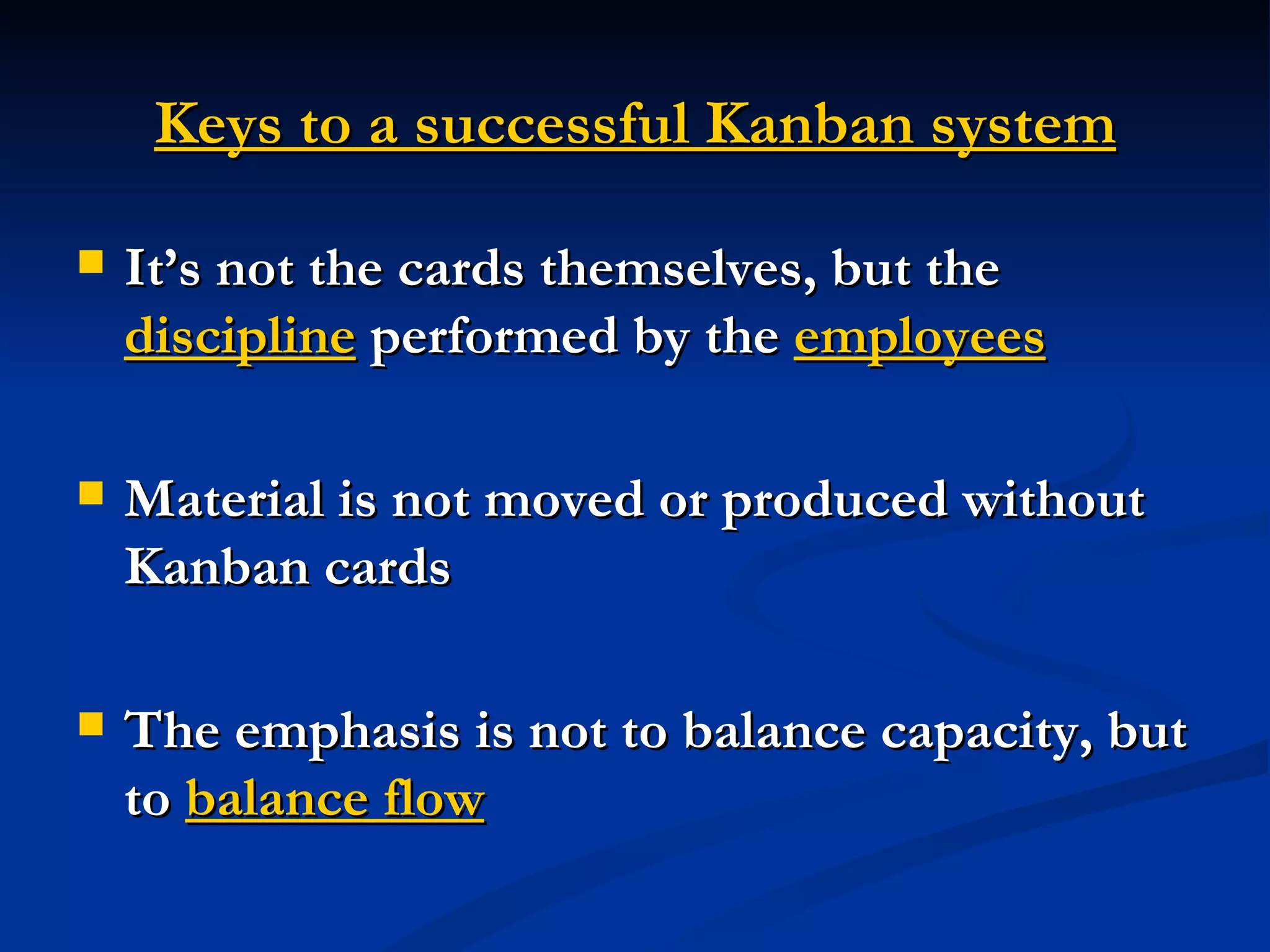 Kanban Cards & Pull Systems | PPT