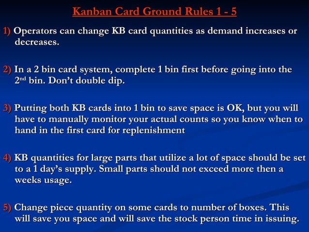 Kanban Cards & Pull Systems | PPT | Business | Business and Finance