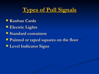 Kanban Cards & Pull Systems | PPT