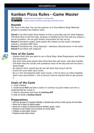 Kanban pizza game all included | PDF