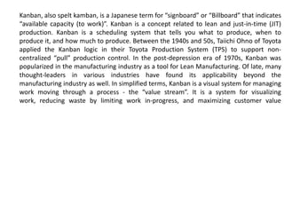 Kanban presentation | PPTX | Business | Business and Finance