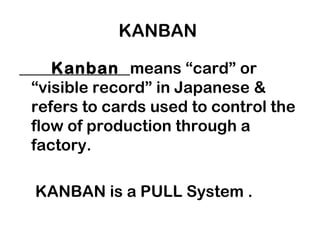 Kanban system presentation | PPT