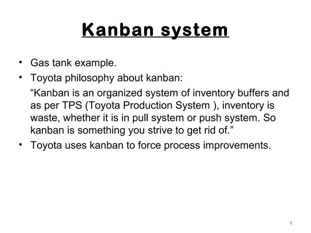 Kanban system presentation | PPT