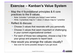 Kanban values exercise | PPT
