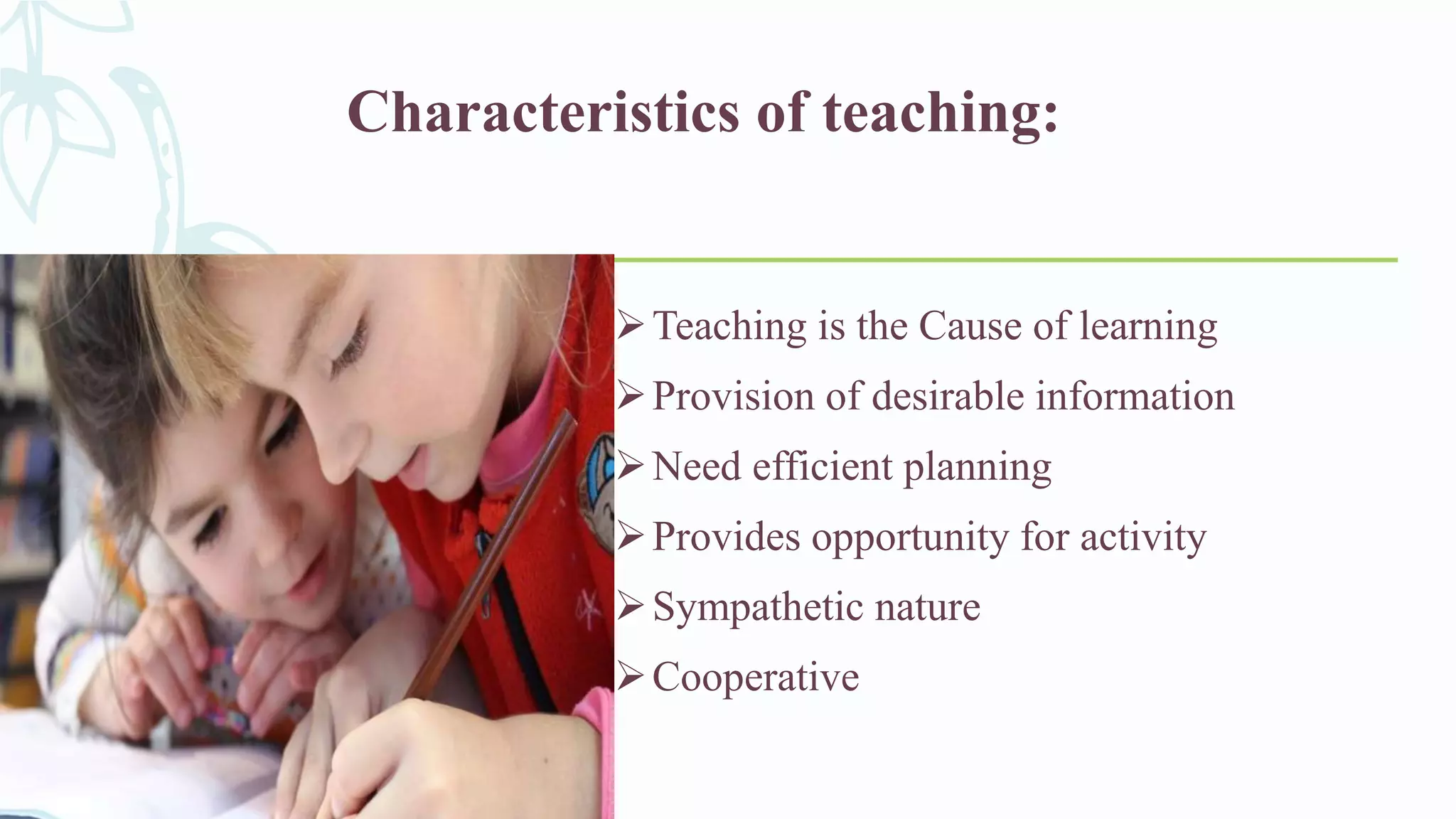 Concept of teaching and learning | PPTX | Education