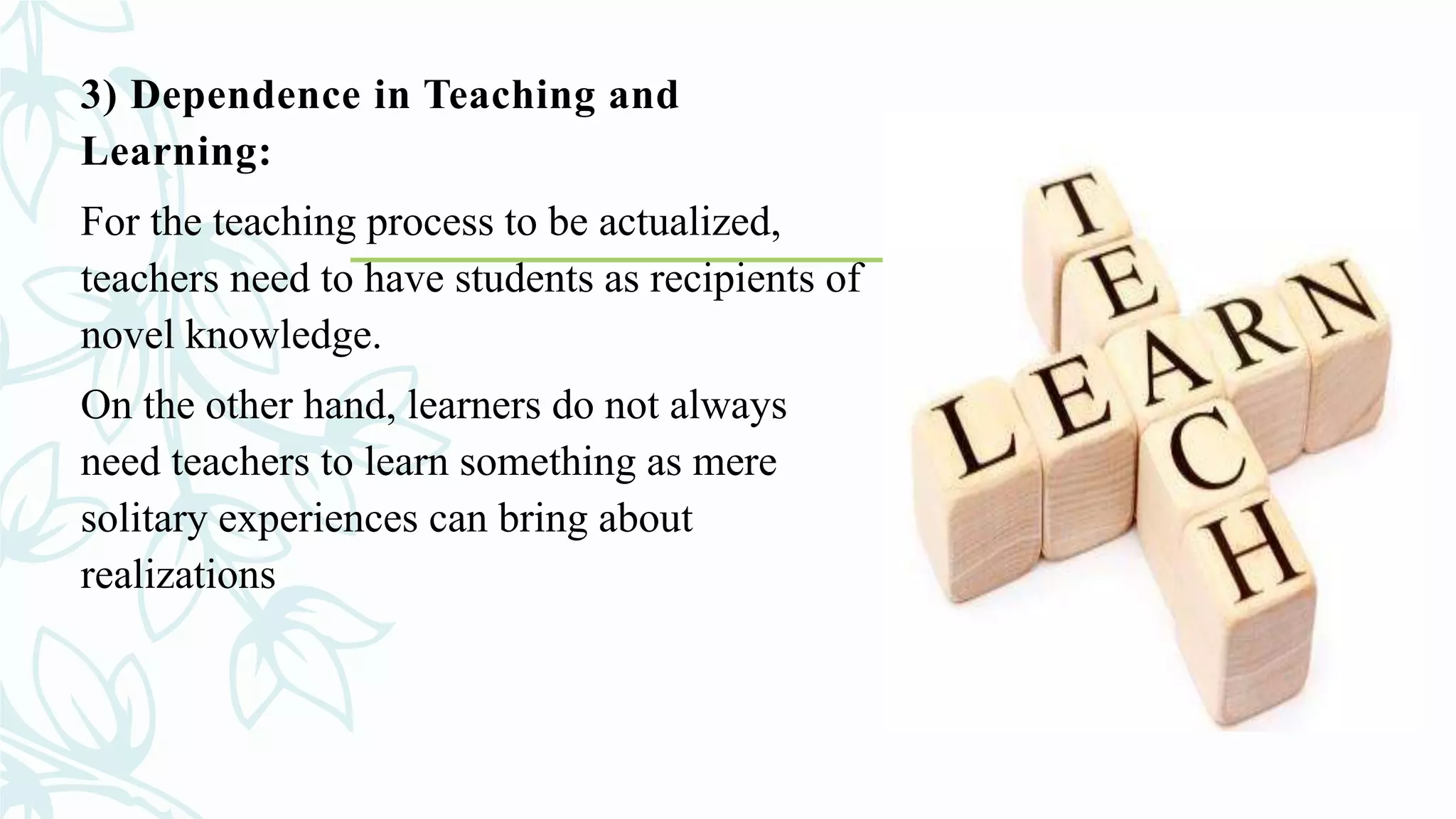 Concept of teaching and learning | PPTX | Education