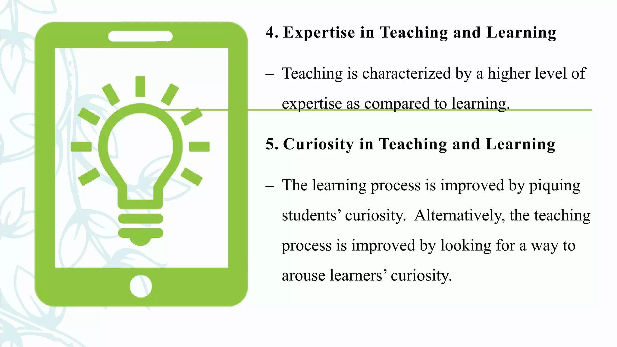 Concept of teaching and learning | PPTX | Education