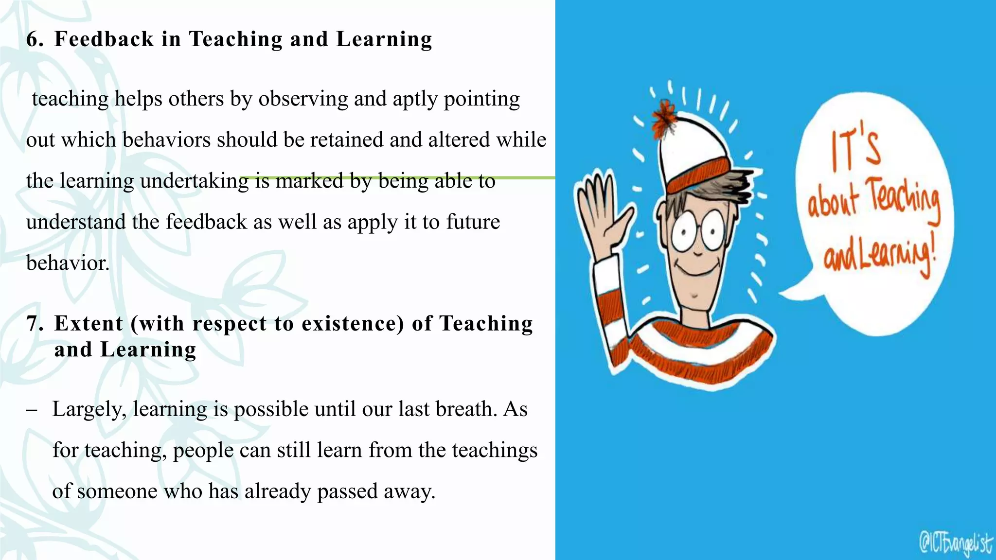 Concept of teaching and learning | PPTX | Education