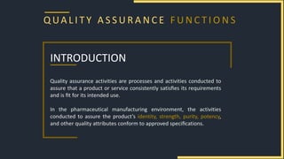 role of quality system and audit in pharmaceutical manufacturing ...