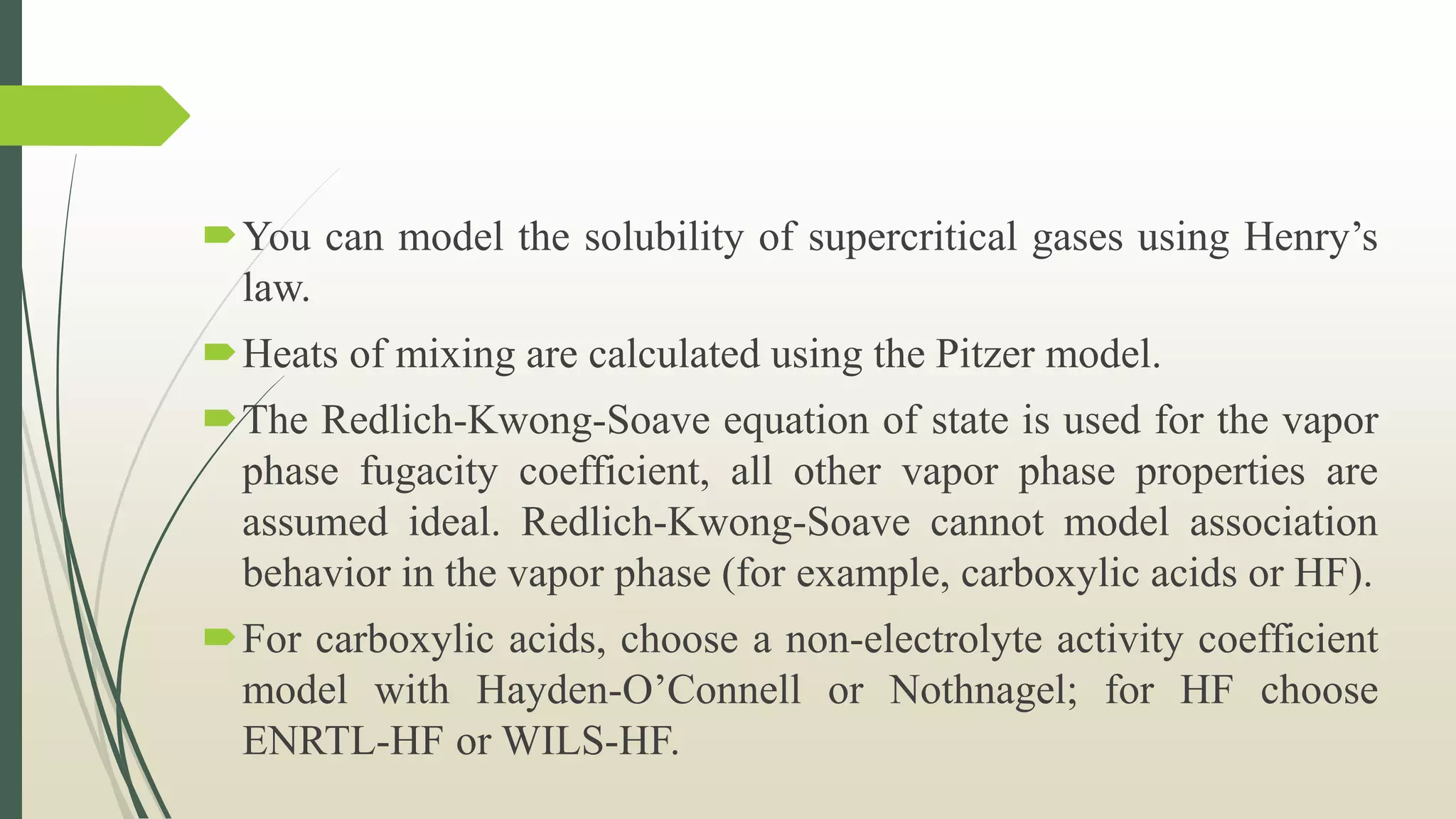 PITZER & RK-ASPEN Property Method | PPTX