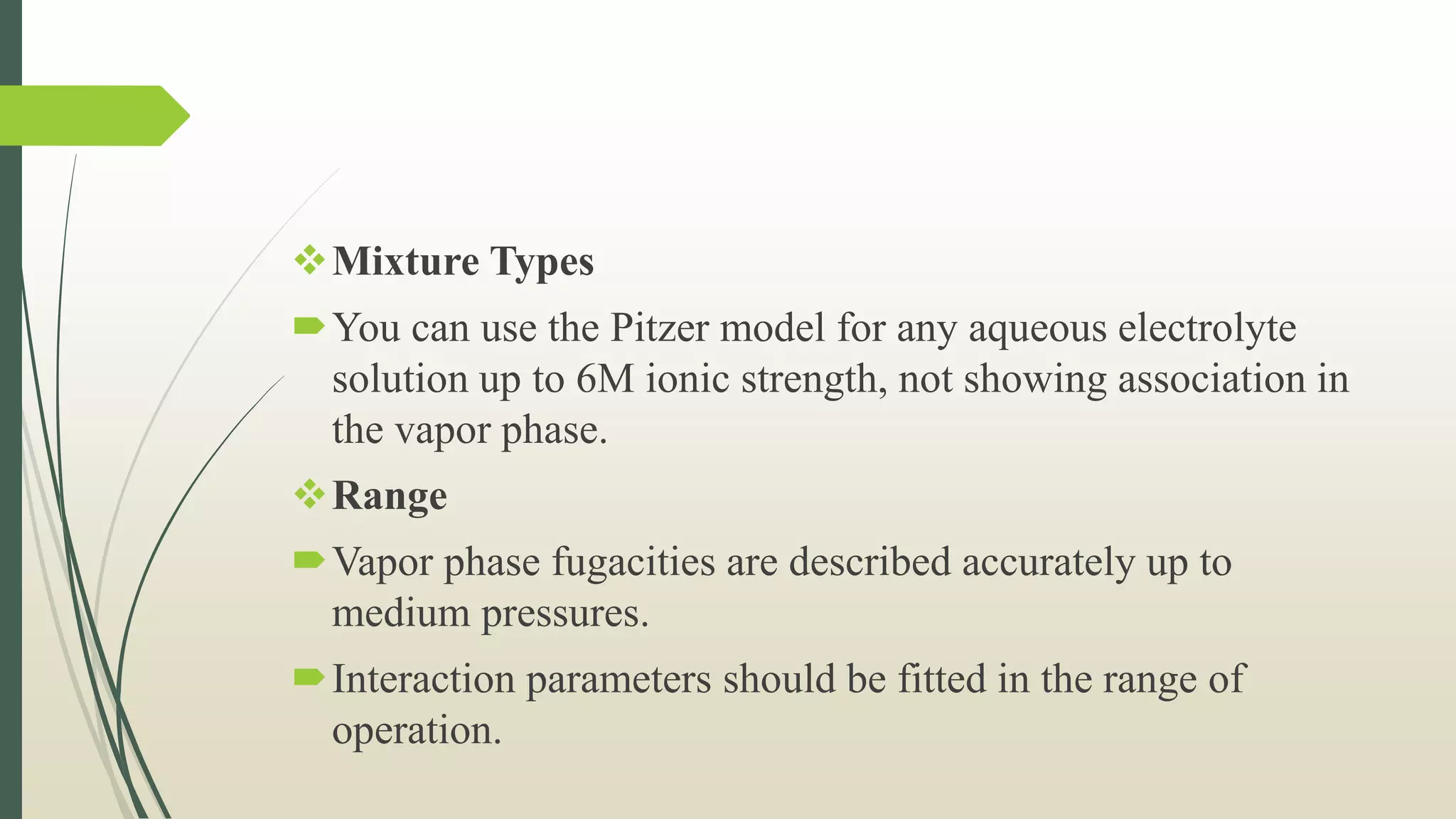 PITZER & RK-ASPEN Property Method | PPTX