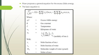 PITZER & RK-ASPEN Property Method | PPTX