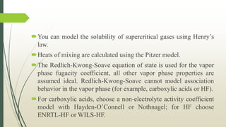 PITZER & RK-ASPEN Property Method | PPTX