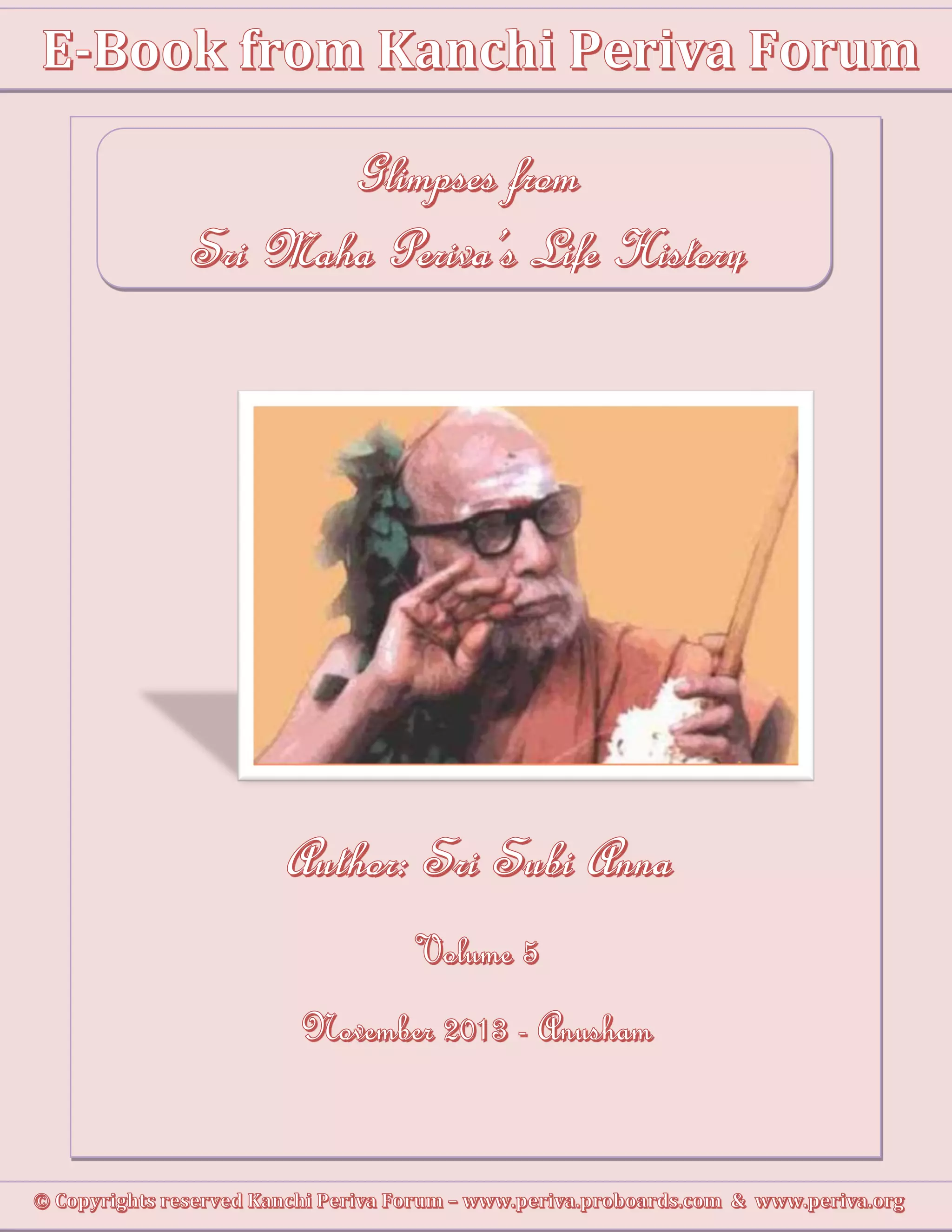 Kanchi Periva Forum - Ebook on Sri Maha Periva's Life History - Volume ...