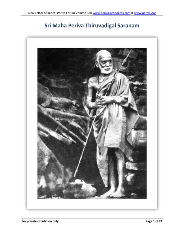 Kanchi Periva Forum Newsletter - Volume 8 | PDF